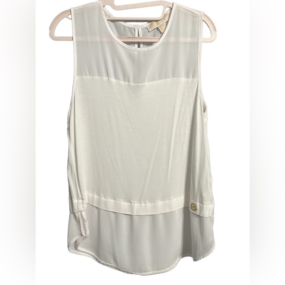 Michael Kors | Tops | Micheal Kors White Sheer Top | Poshmark